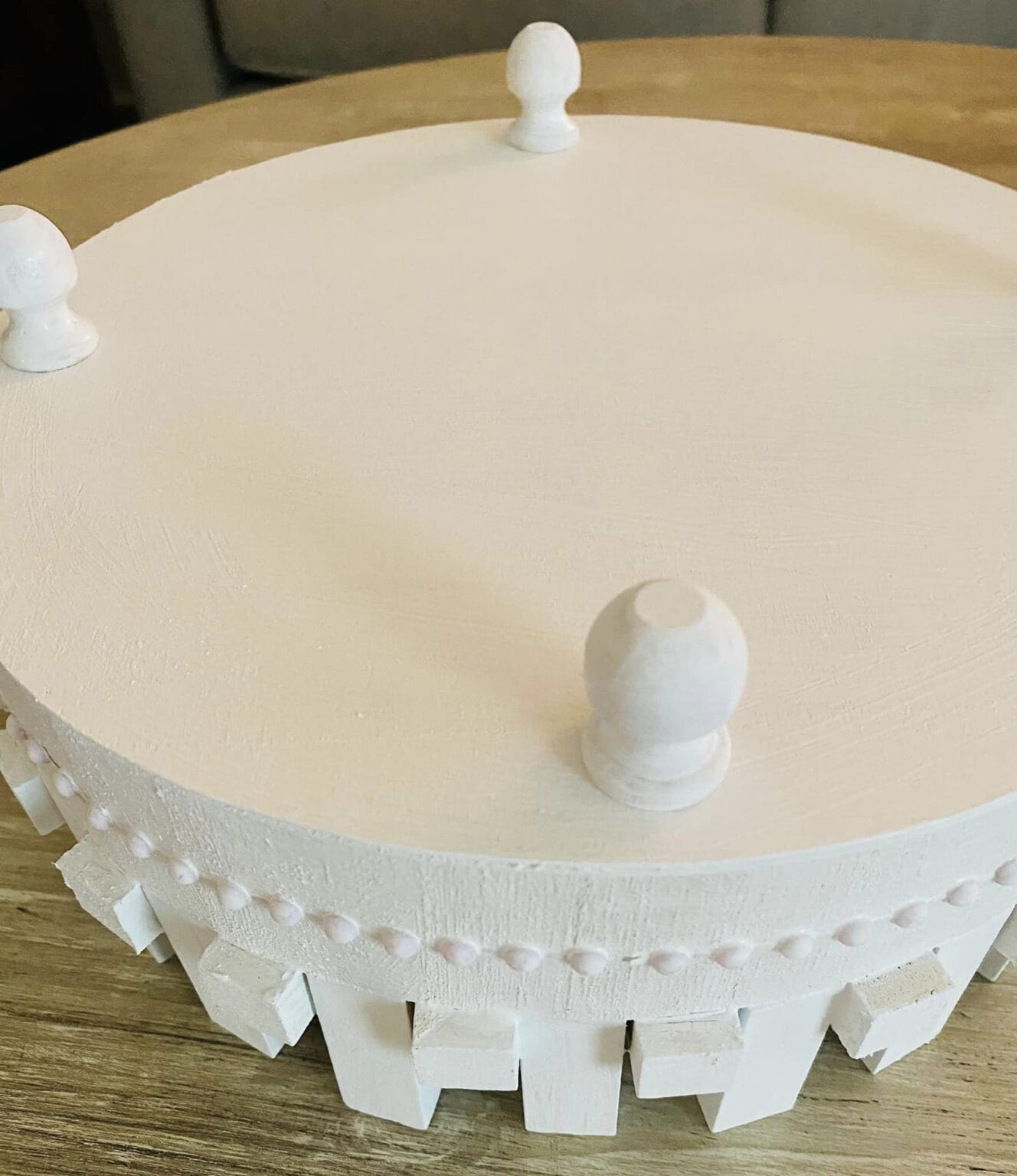 Dollar Tree Wood Crafts Round Wood Tray | Dollar Tree Craft