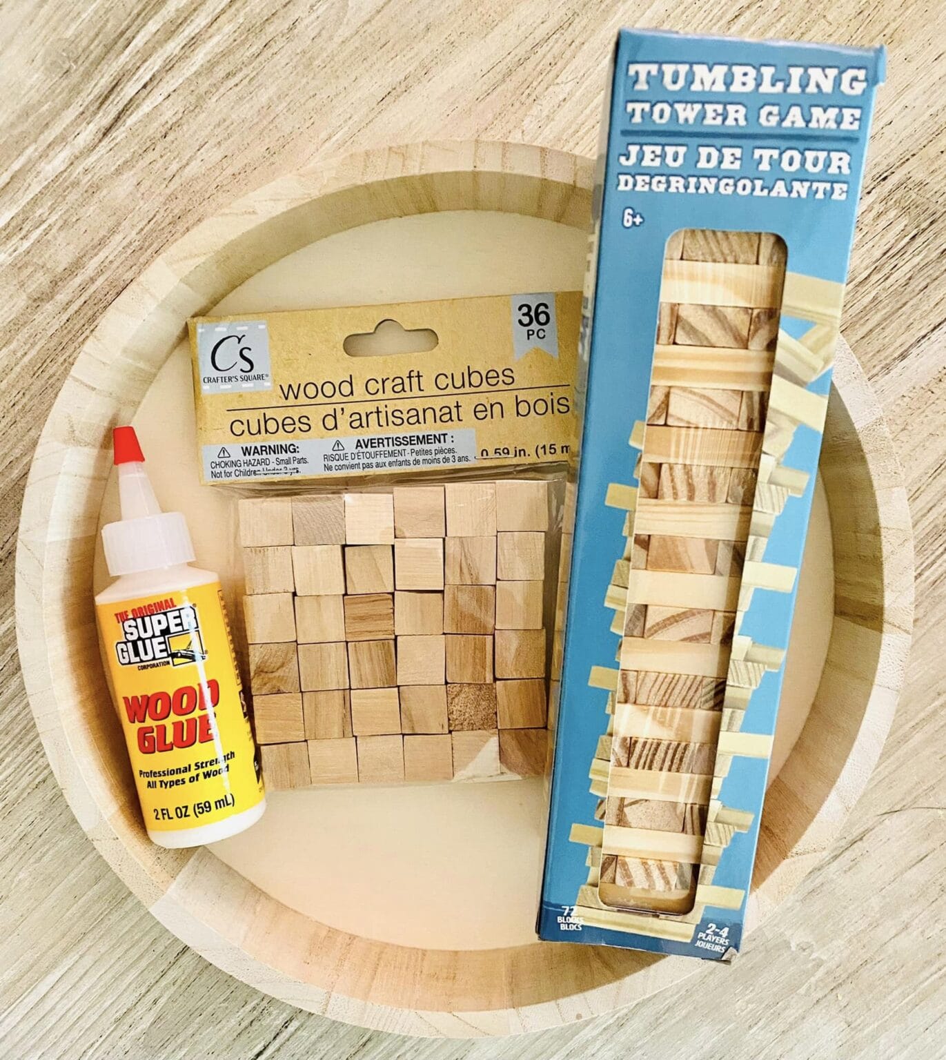 Dollar Tree Wood Crafts Round Wood Tray | Dollar Tree Craft