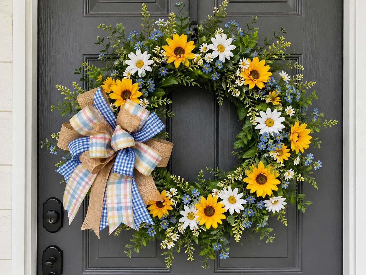 Sunny Meadow Summer Wreath: A Budget-Friendly Floral Delight - Dollar ...